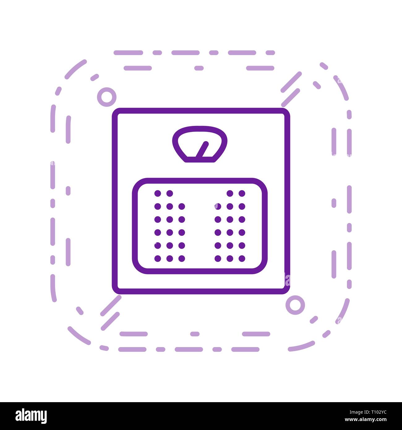 Illustration Weight Machine Icon Stock Photo - Alamy