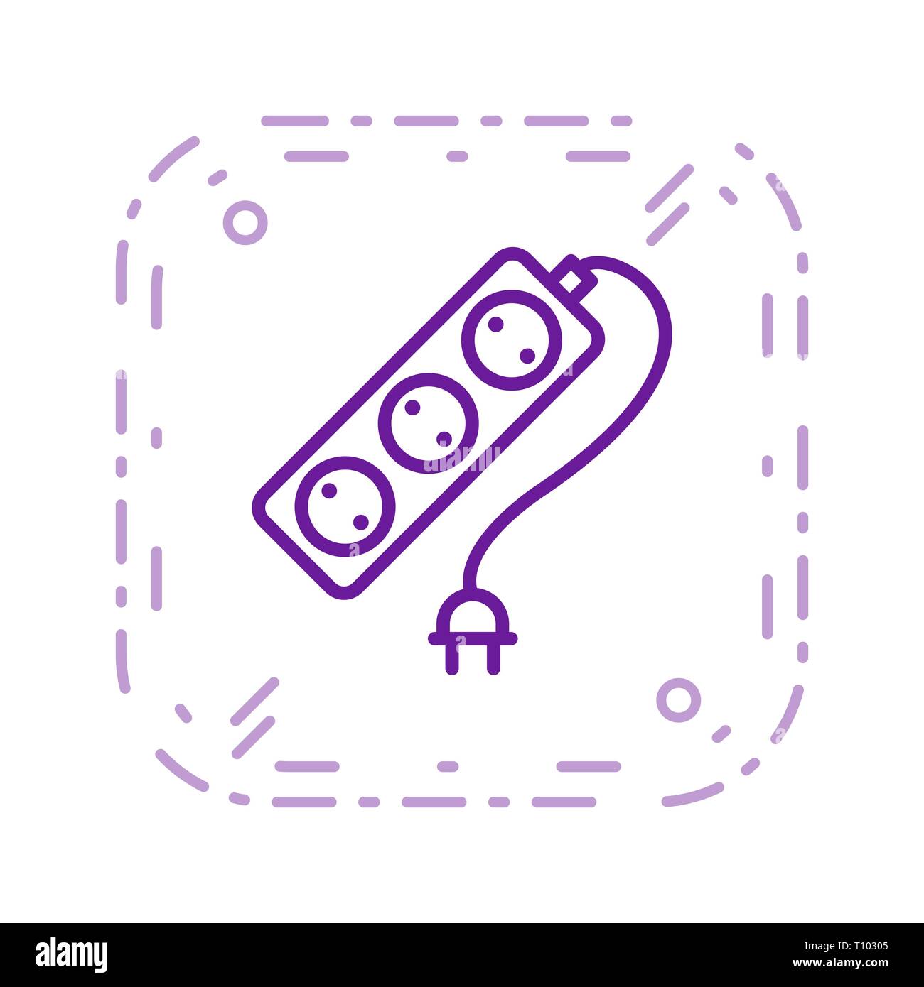 Illustration Extention Cable Icon Stock Photo - Alamy