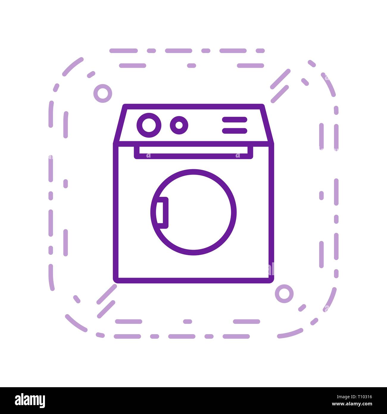 Illustration Washing Machine Icon Stock Photo - Alamy