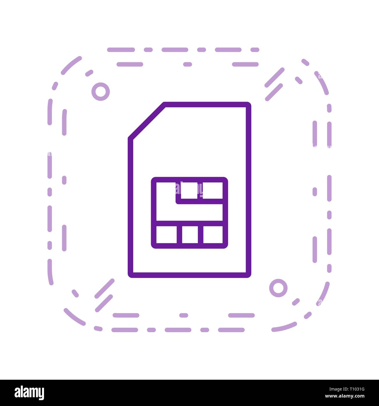 Illustration Sim Icon Stock Photo - Alamy