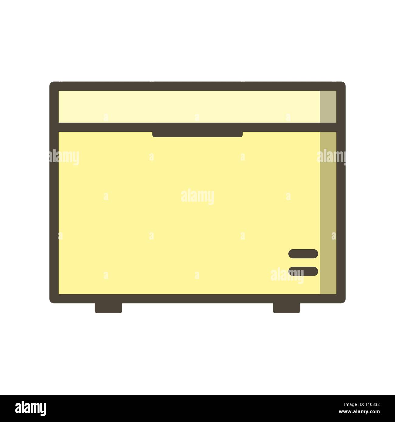 Illustration Deep Freezer Icon Stock Photo - Alamy
