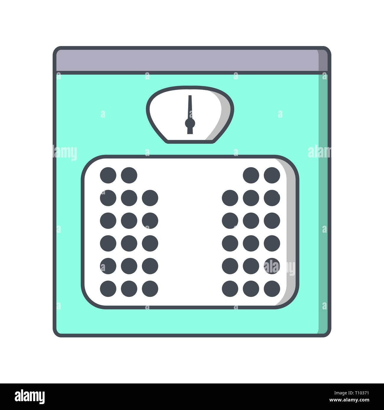 Illustration Weight Machine Icon Stock Photo - Alamy