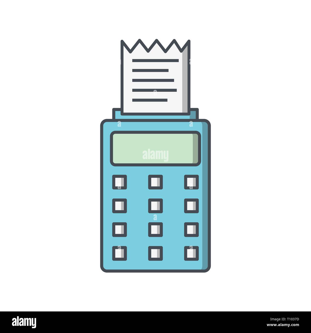 Illustration Billing Machine Icon Stock Photo - Alamy