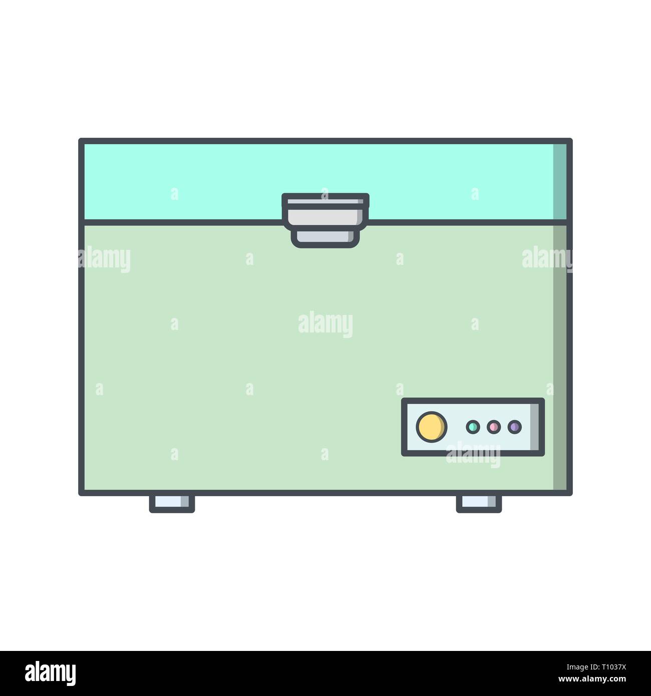 Illustration Deep Freezer Icon Stock Photo - Alamy