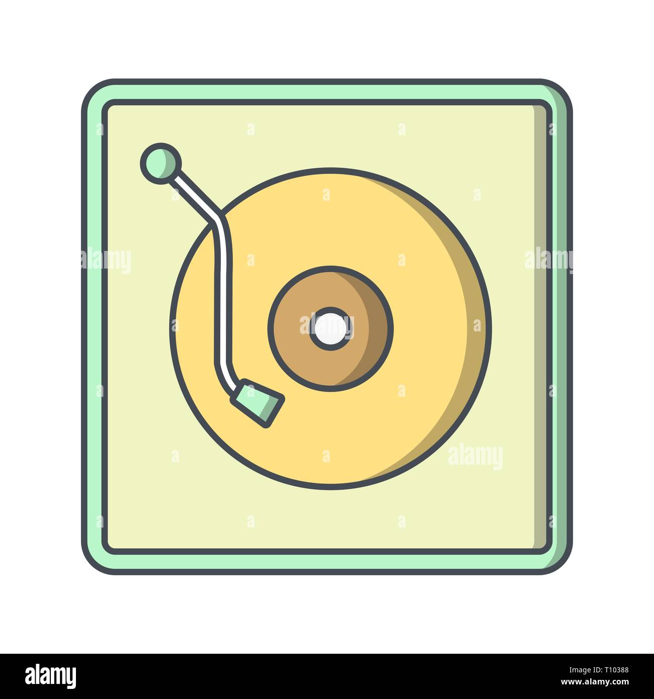 Illustration Vinyl player Icon Stock Photo - Alamy