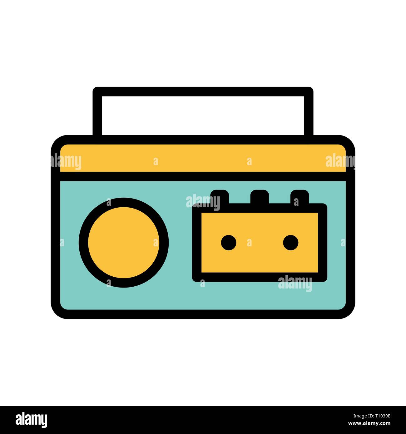 Illustration Cassette Player Icon Stock Photo - Alamy