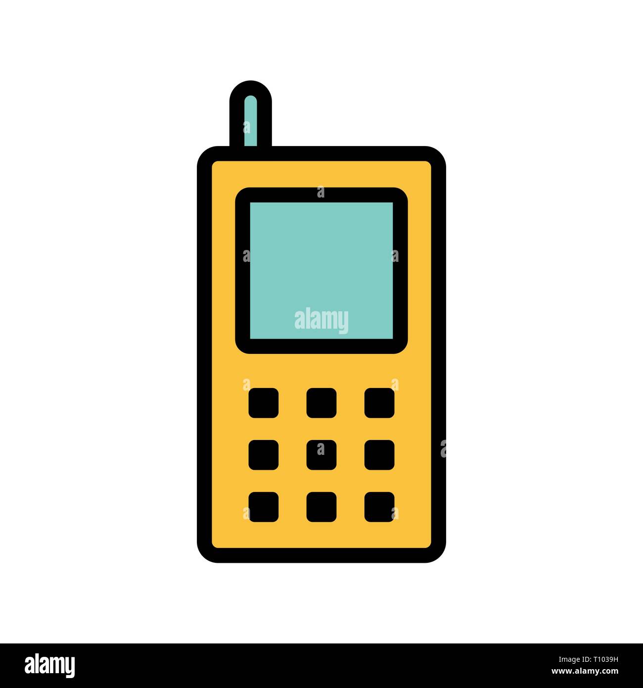 Illustration Cell Phone Icon Stock Photo - Alamy