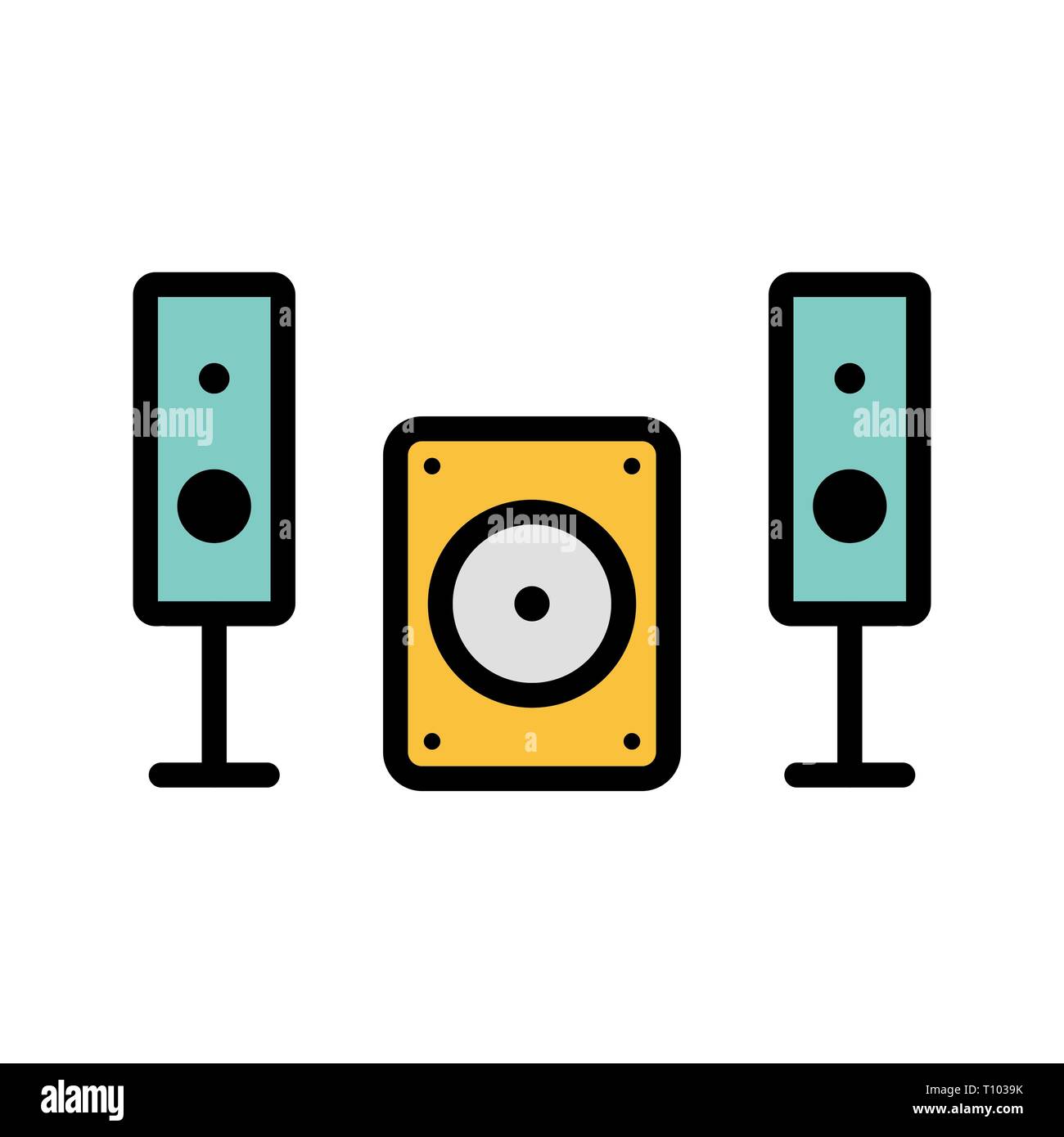 Illustration Music System Icon Stock Photo - Alamy