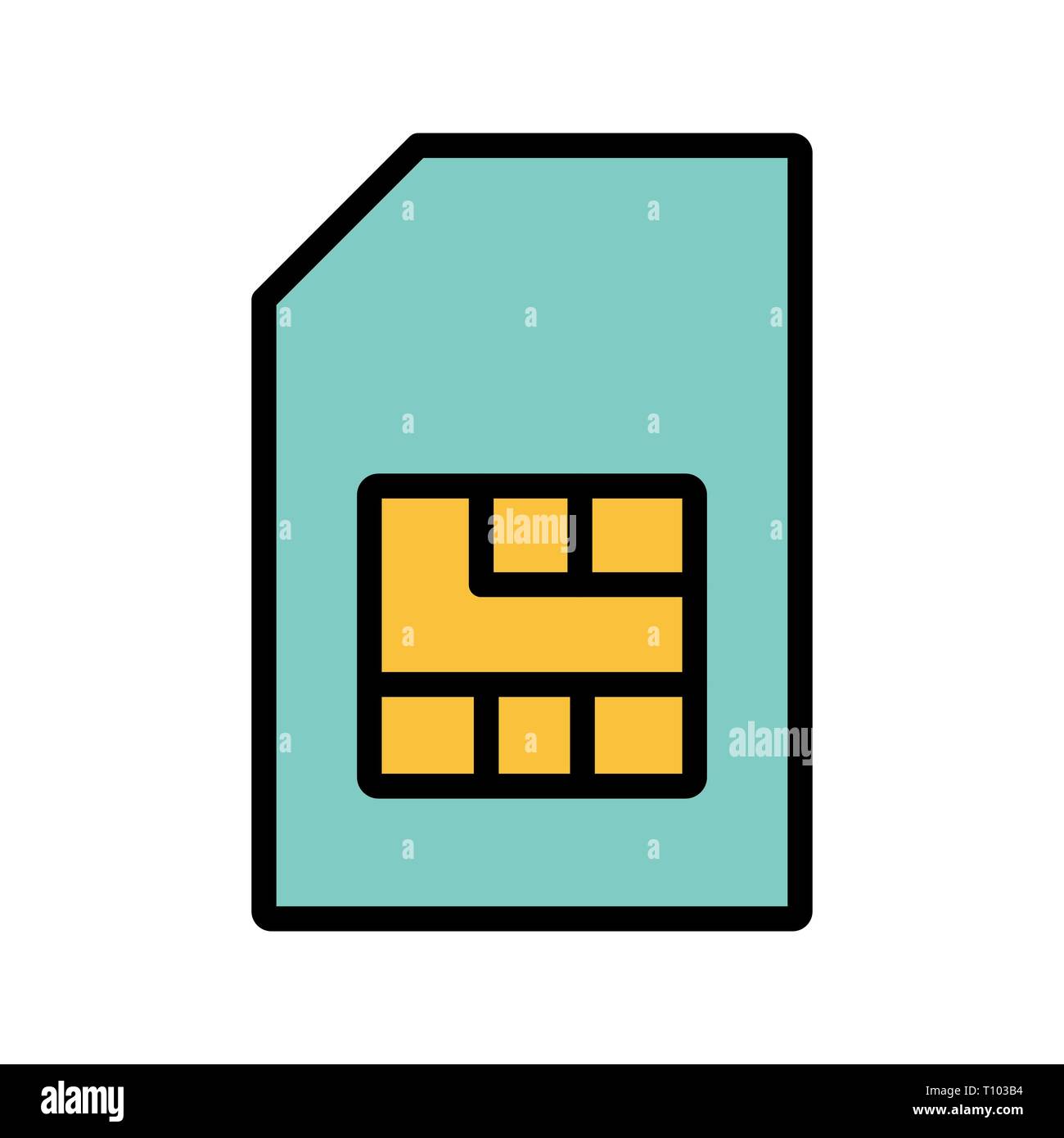 Illustration Sim Icon Stock Photo - Alamy