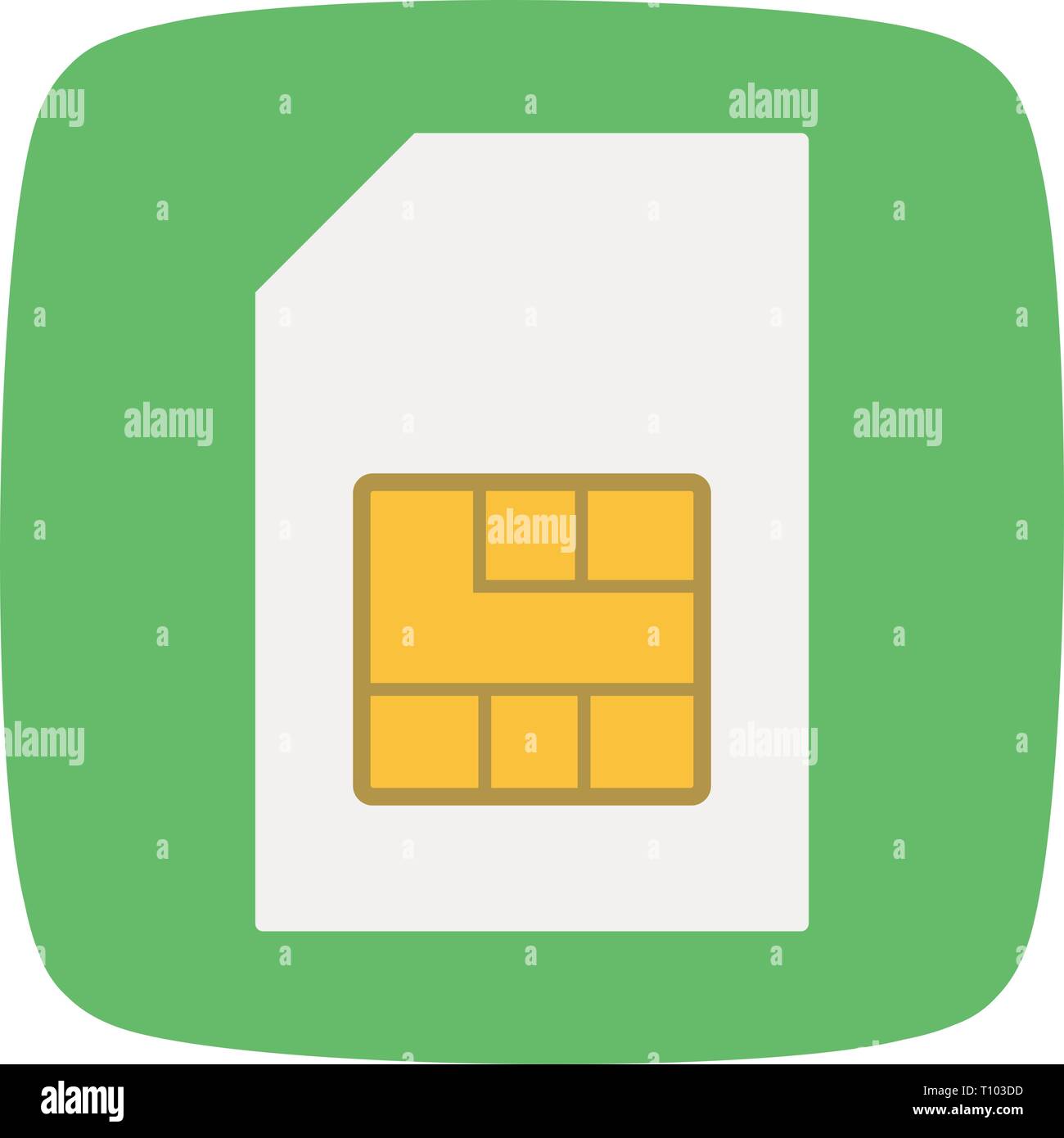 Illustration Sim Icon Stock Photo - Alamy