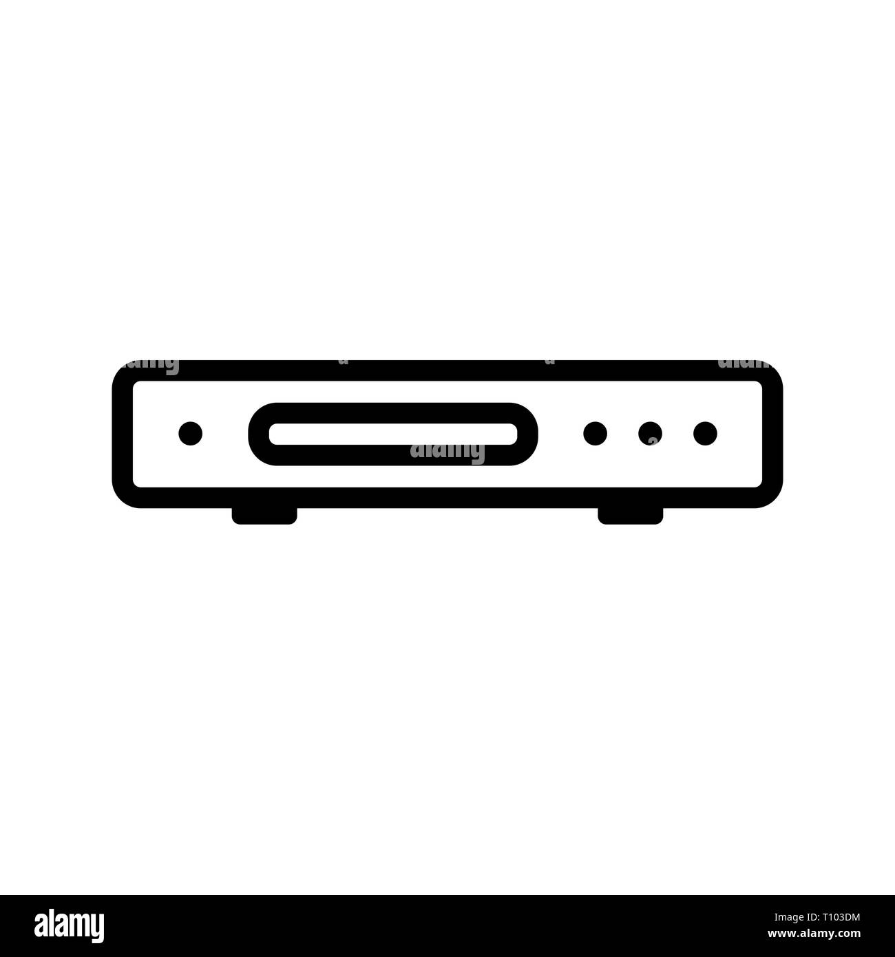 Illustration Dvd Player Icon Stock Photo - Alamy