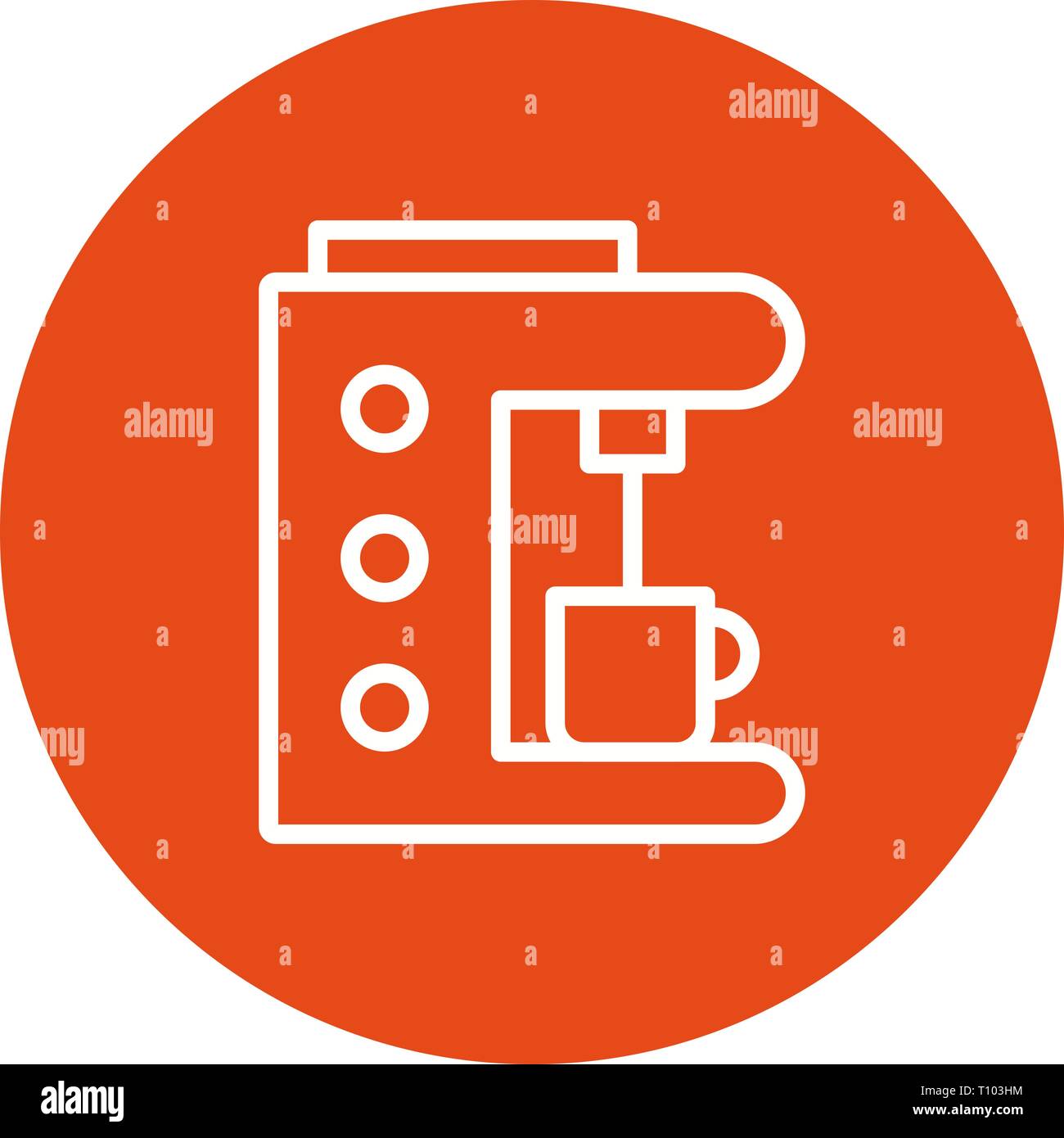 Illustration Coffee Maker Icon Stock Photo - Alamy