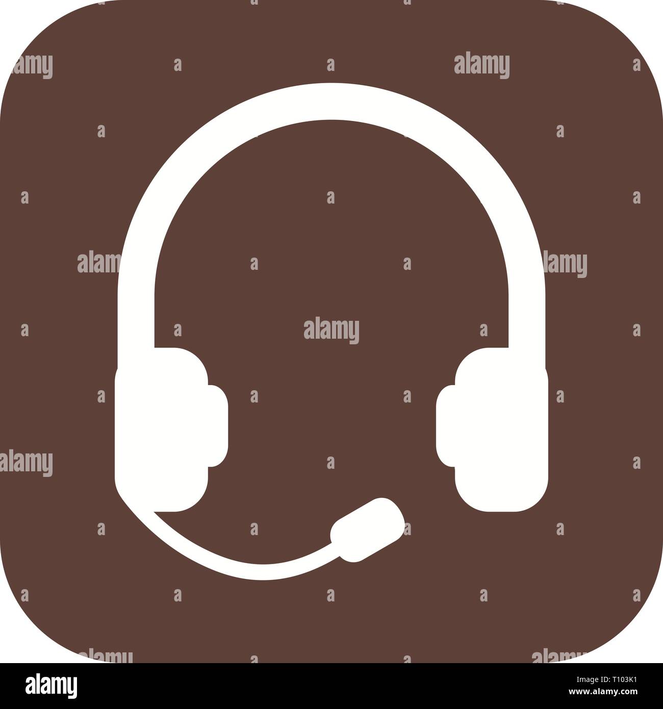 Illustration Earsphone Icon Stock Photo - Alamy