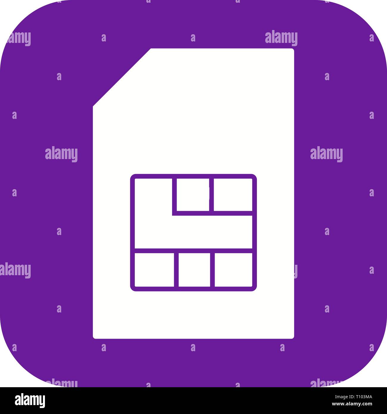 Illustration Sim Icon Stock Photo - Alamy