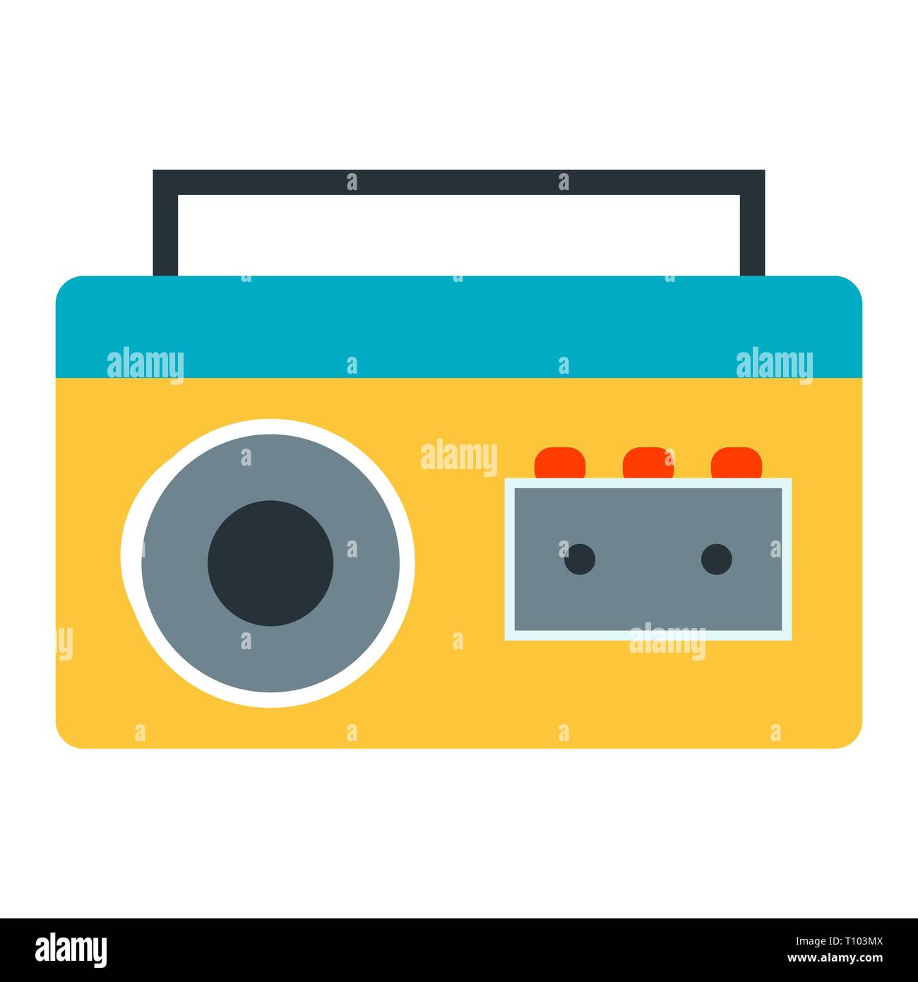 Illustration Cassette Player Icon Stock Photo - Alamy