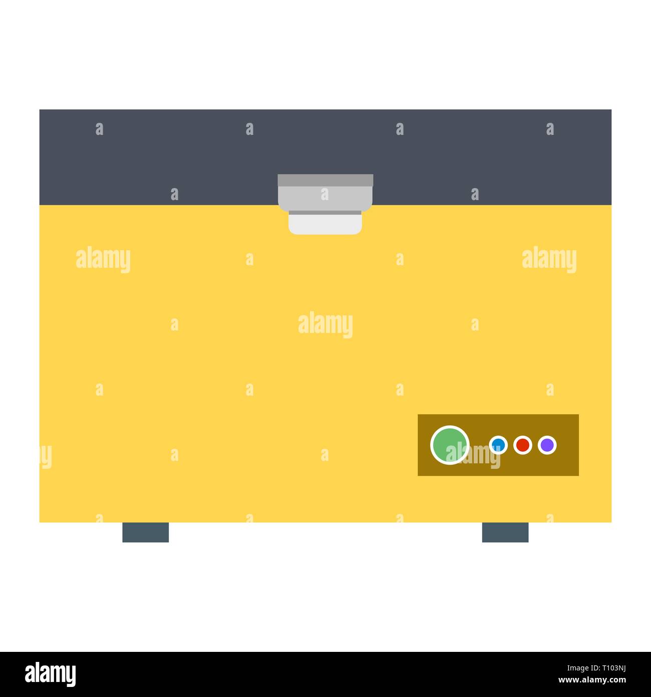 Illustration Deep Freezer Icon Stock Photo - Alamy