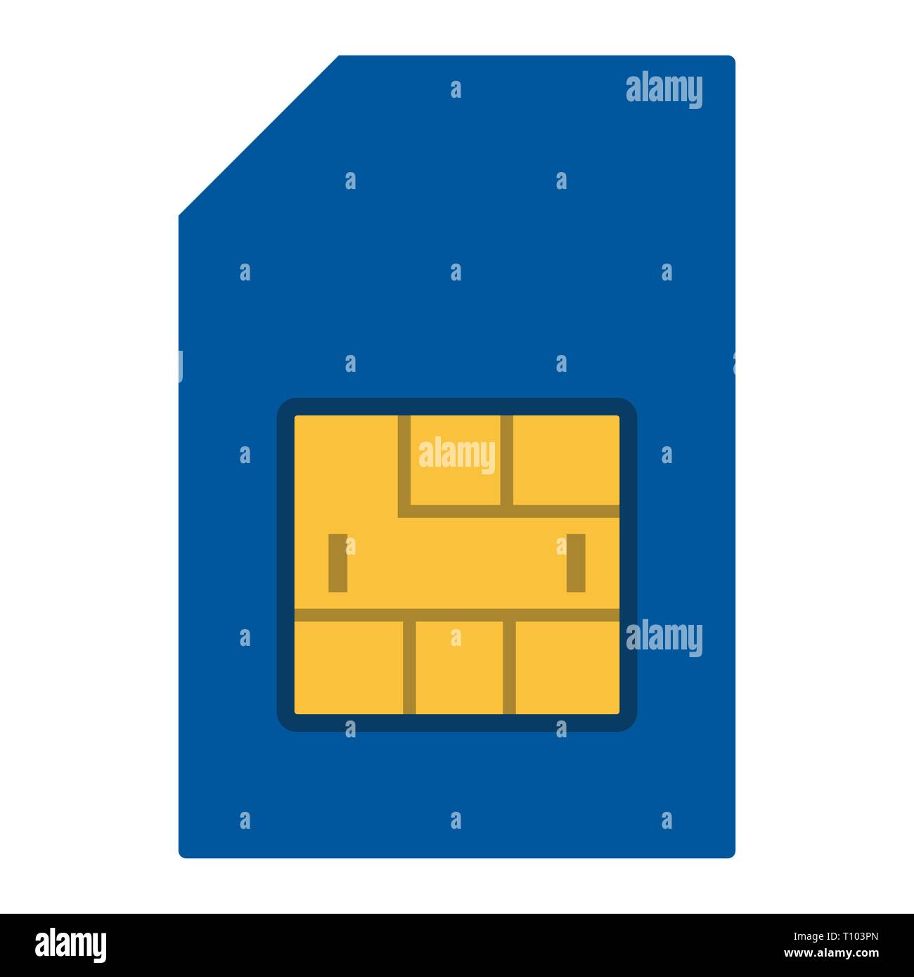 Illustration Sim Icon Stock Photo - Alamy