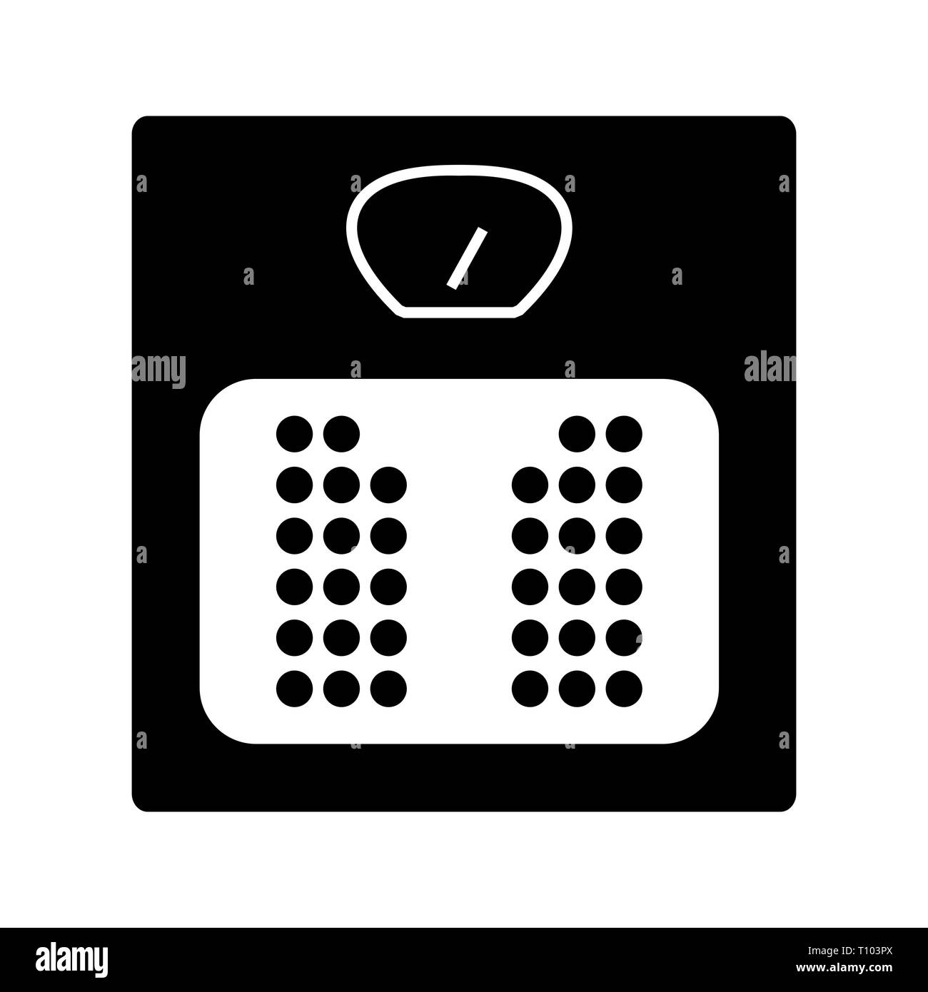 Illustration Weight Machine Icon Stock Photo - Alamy
