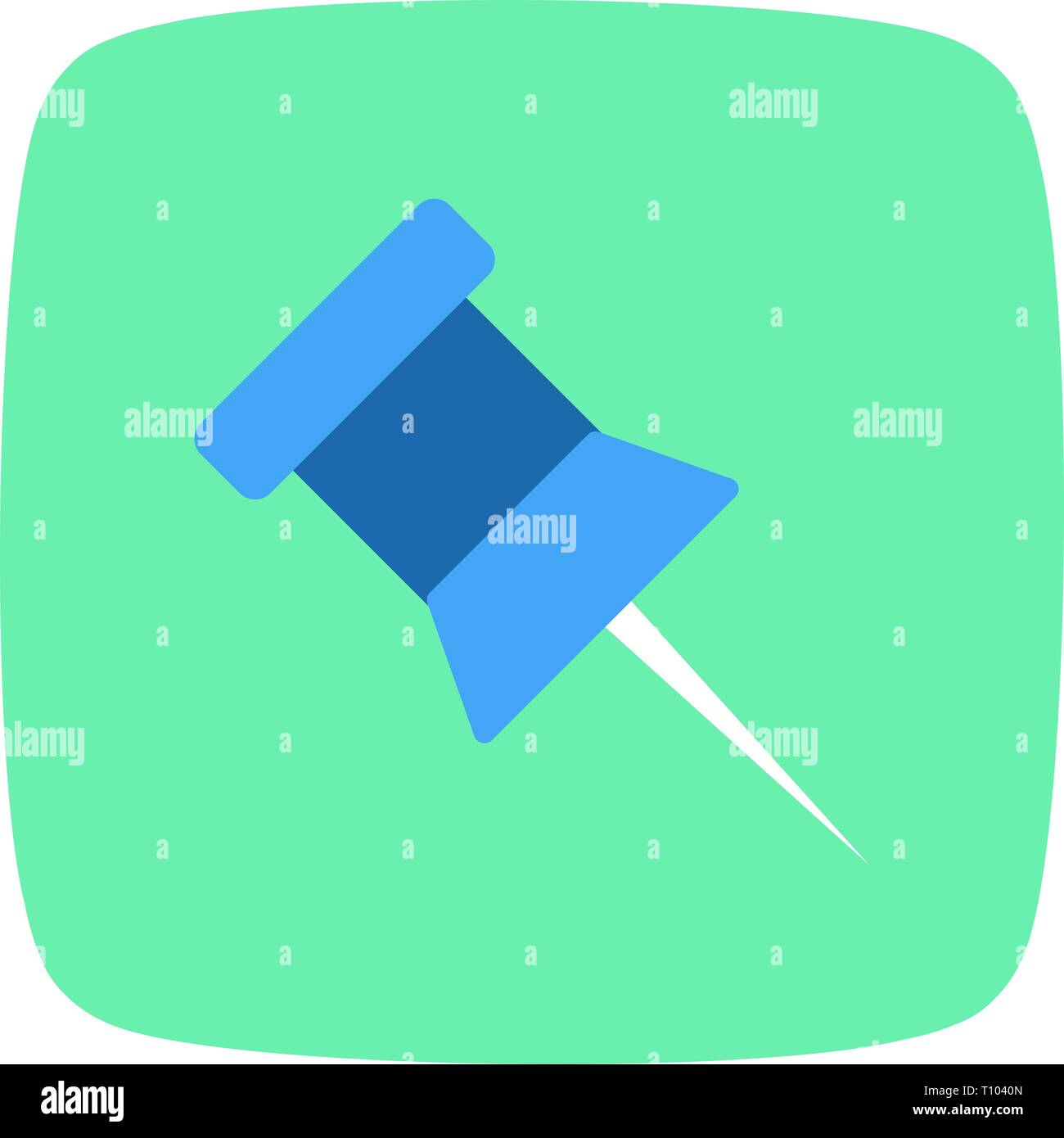 Illustration Notice Pin Icon Stock Photo - Alamy