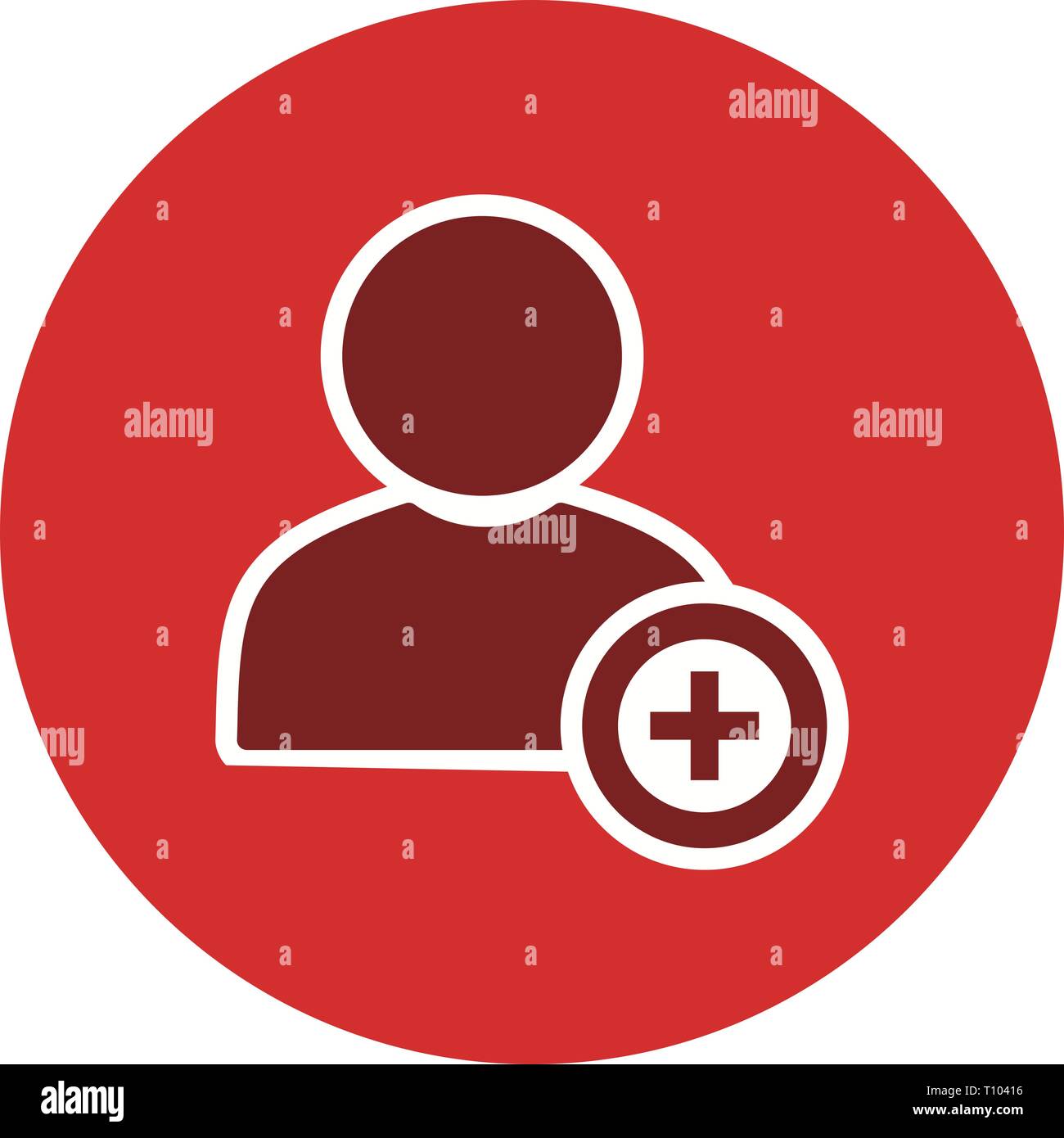 Illustration Add User Icon Stock Photo - Alamy