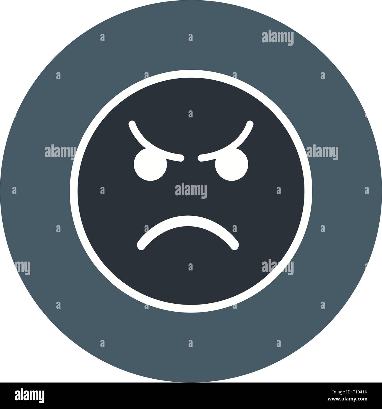 Illustration Angry Emoticon Icon Stock Photo - Alamy