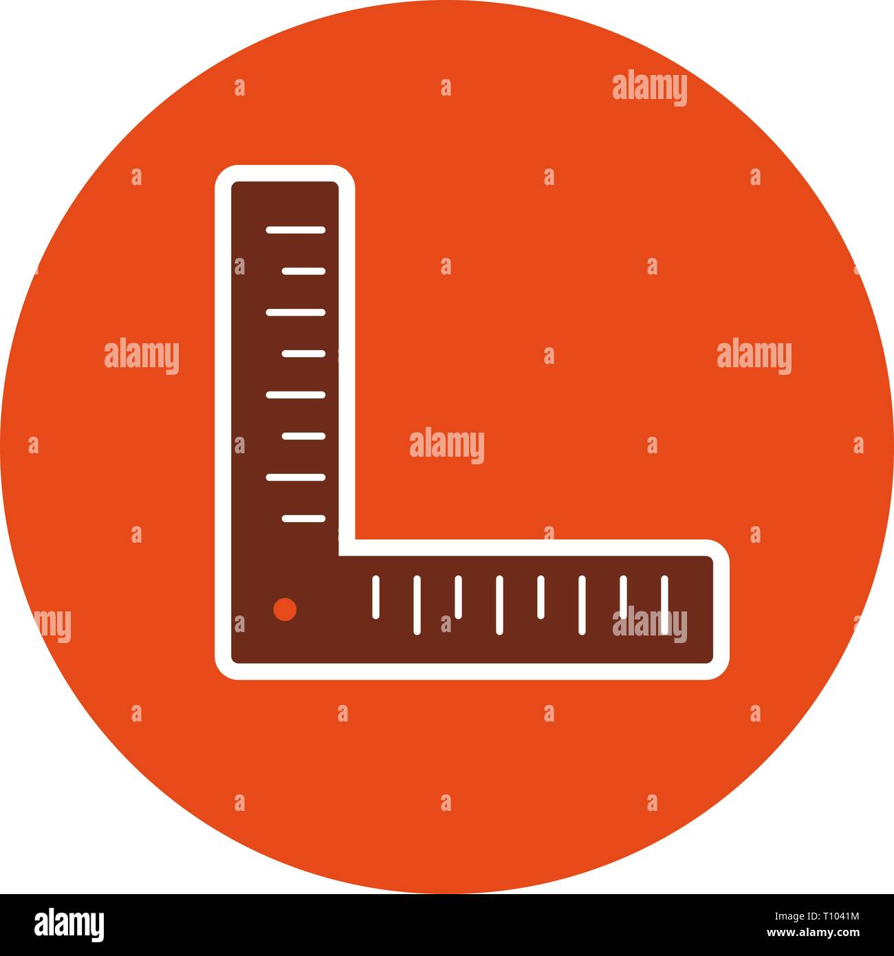Illustration Angle Ruler Icon Stock Photo - Alamy