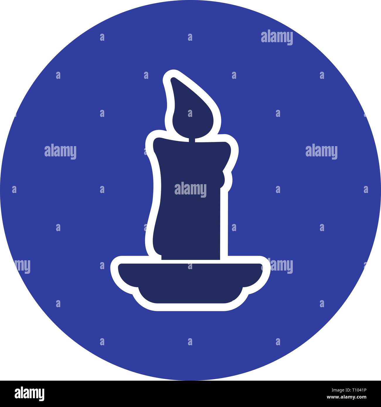 Illustration Candle Icon Stock Photo - Alamy