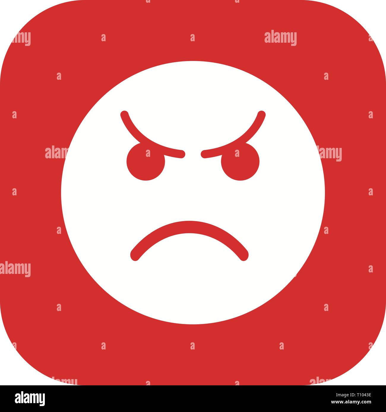 Illustration Angry Emoticon Icon Stock Photo - Alamy