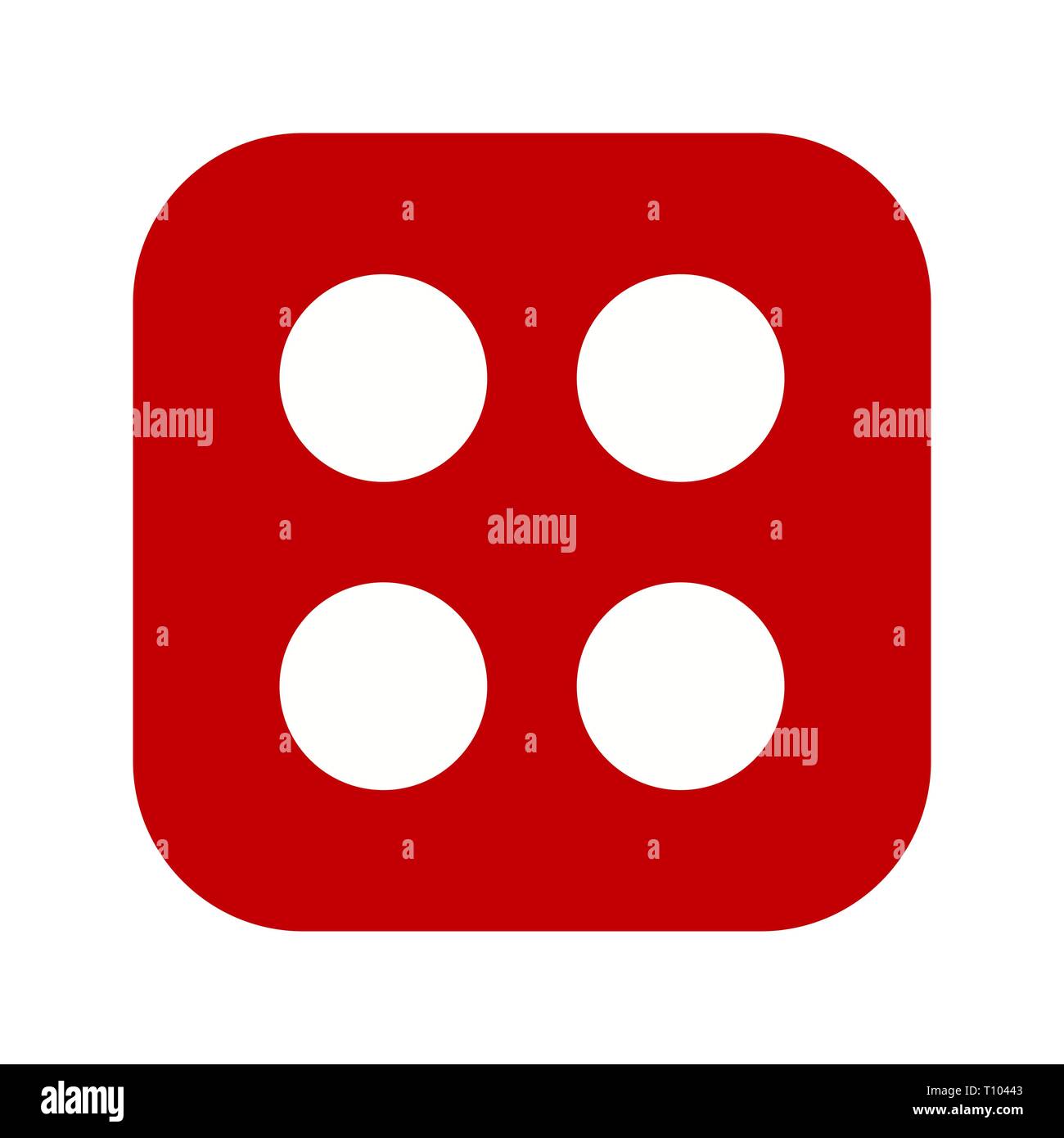 Illustration Dice Four Icon Stock Photo - Alamy