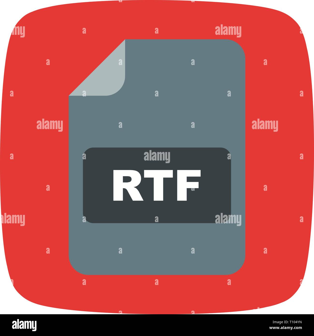Illustration RTF Icon Stock Photo - Alamy