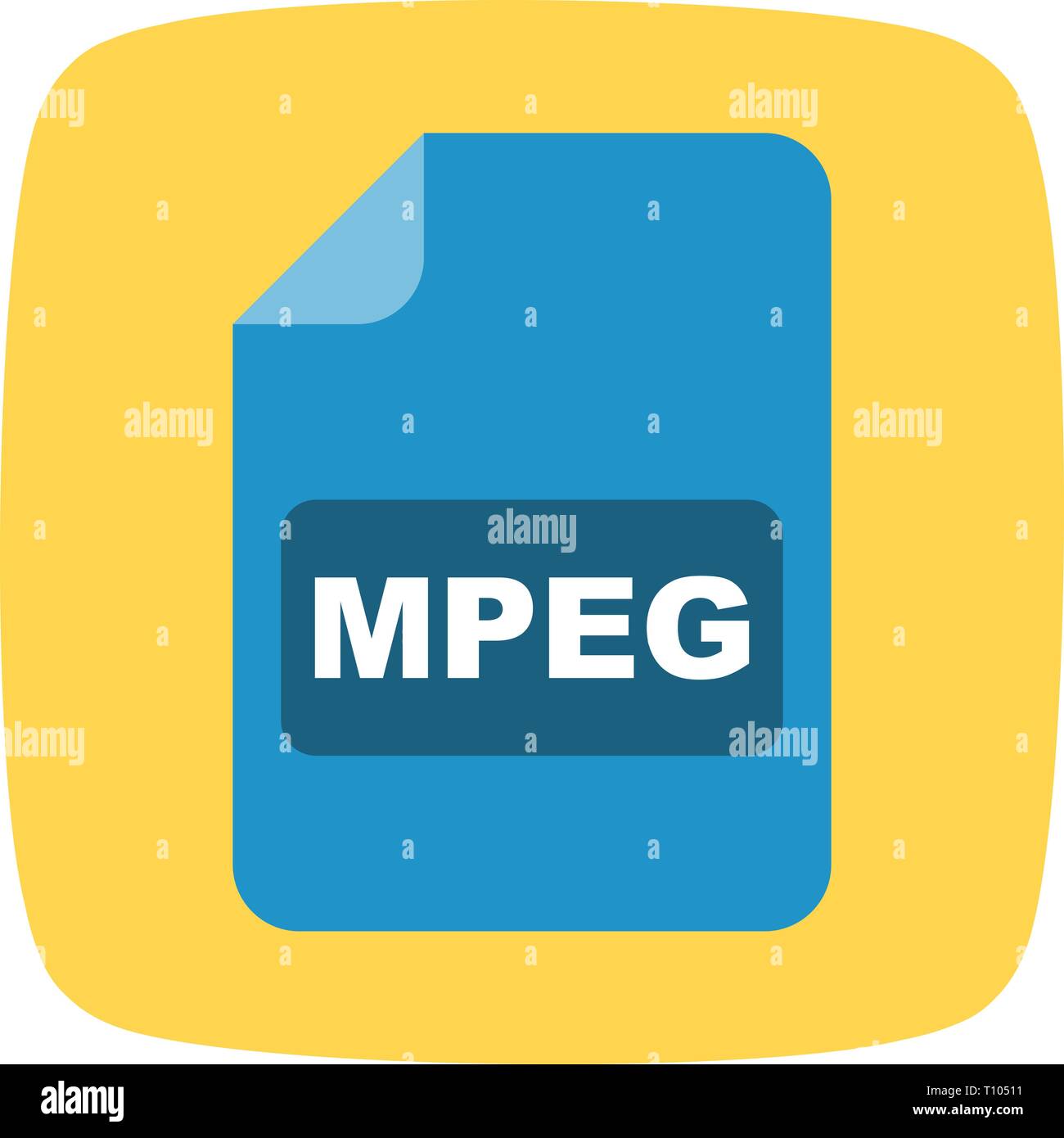 Illustration MPEG Icon Stock Photo - Alamy