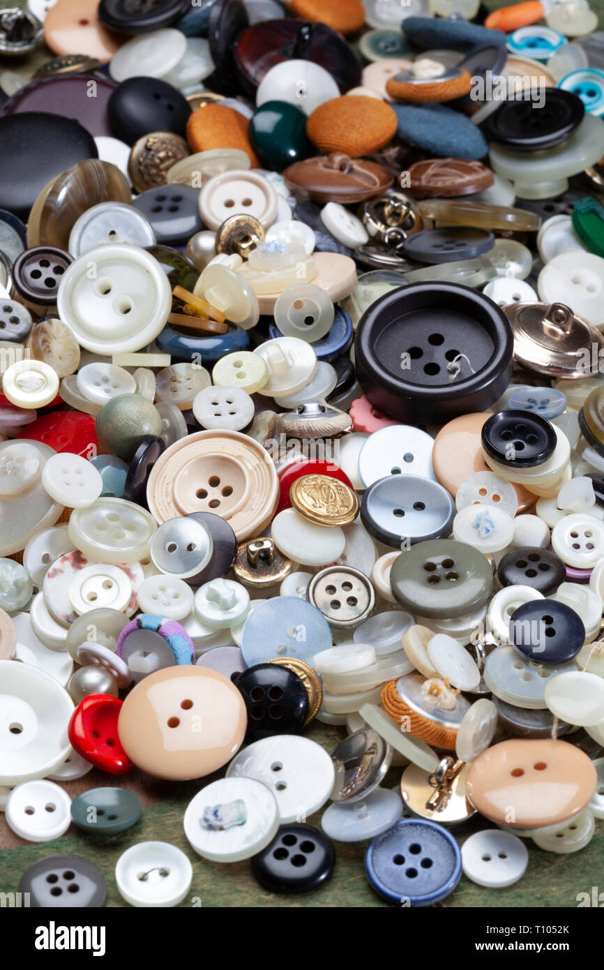 Assorted collection of buttons Stock Photo - Alamy