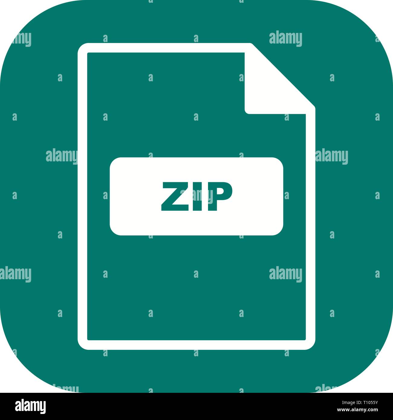 Illustration ZIP Icon Stock Photo - Alamy