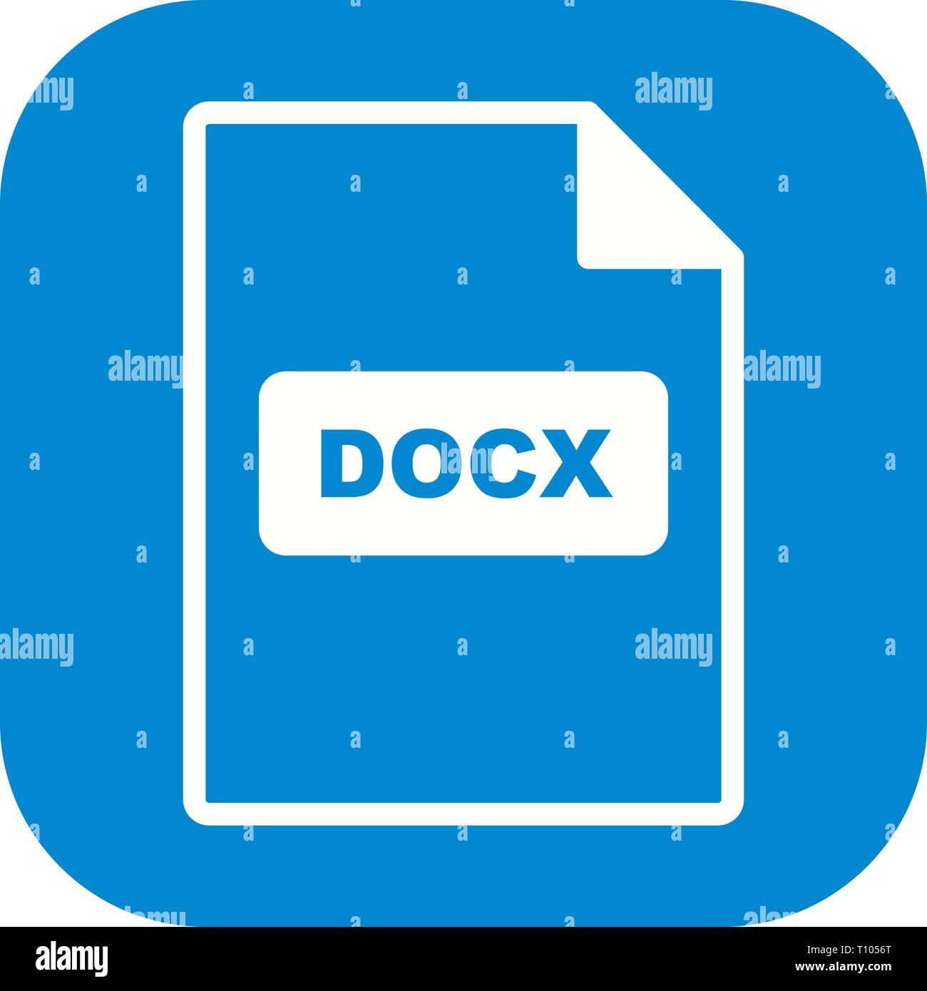 Illustration DOCX Icon Stock Photo - Alamy