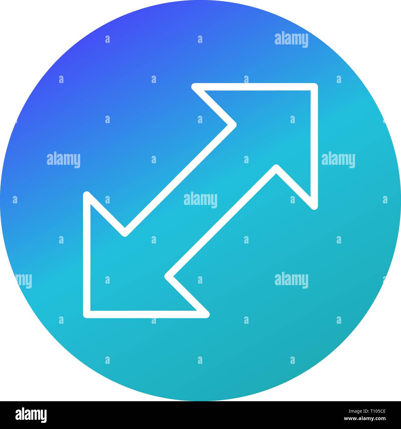 Illustration Double Arrow Icon Stock Photo - Alamy