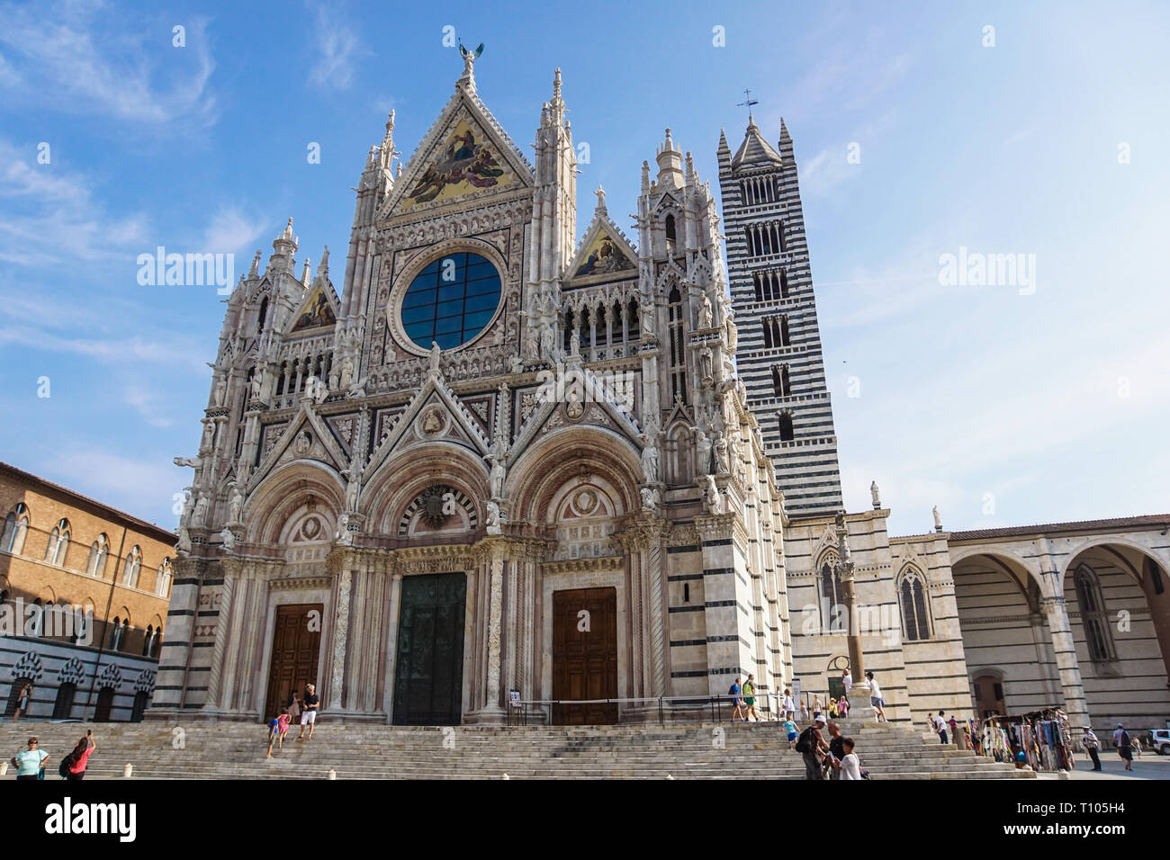 Siena, Tuscany, italy. May 2017 - Sunset view of Siena Cathedral with ...