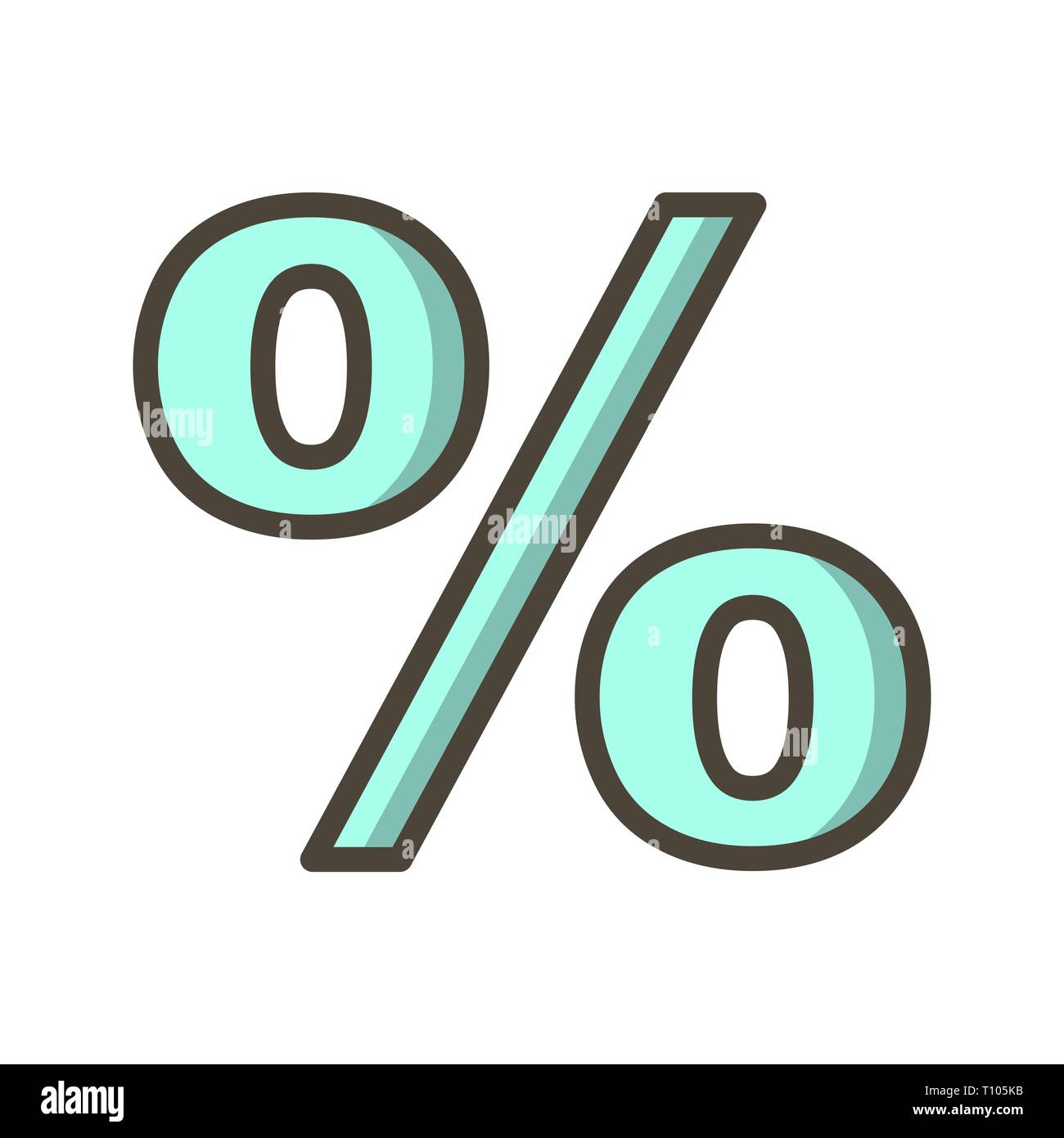 Illustration Percentage Icon Stock Photo - Alamy