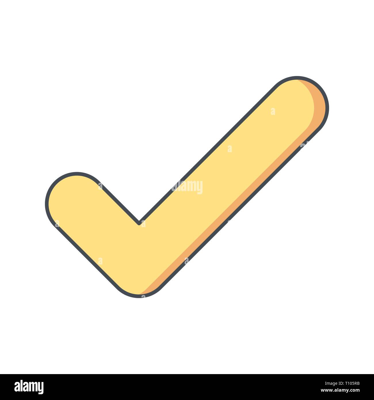 Illustration Tick Icon Stock Photo - Alamy