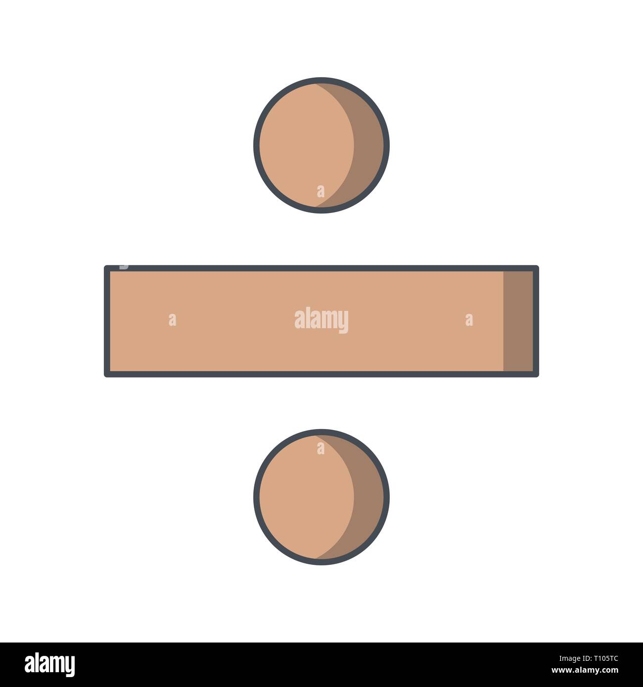 Illustration Divide Icon Stock Photo - Alamy