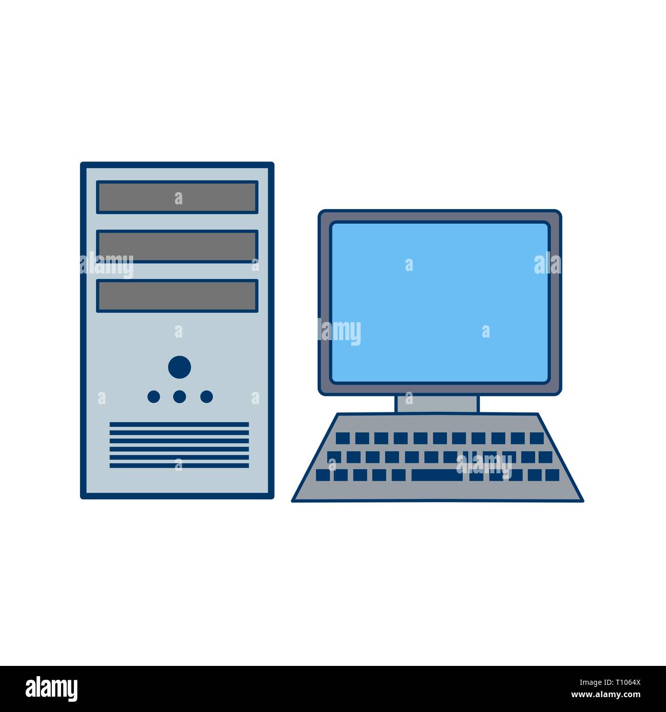 Illustration Computer Icon Stock Photo - Alamy