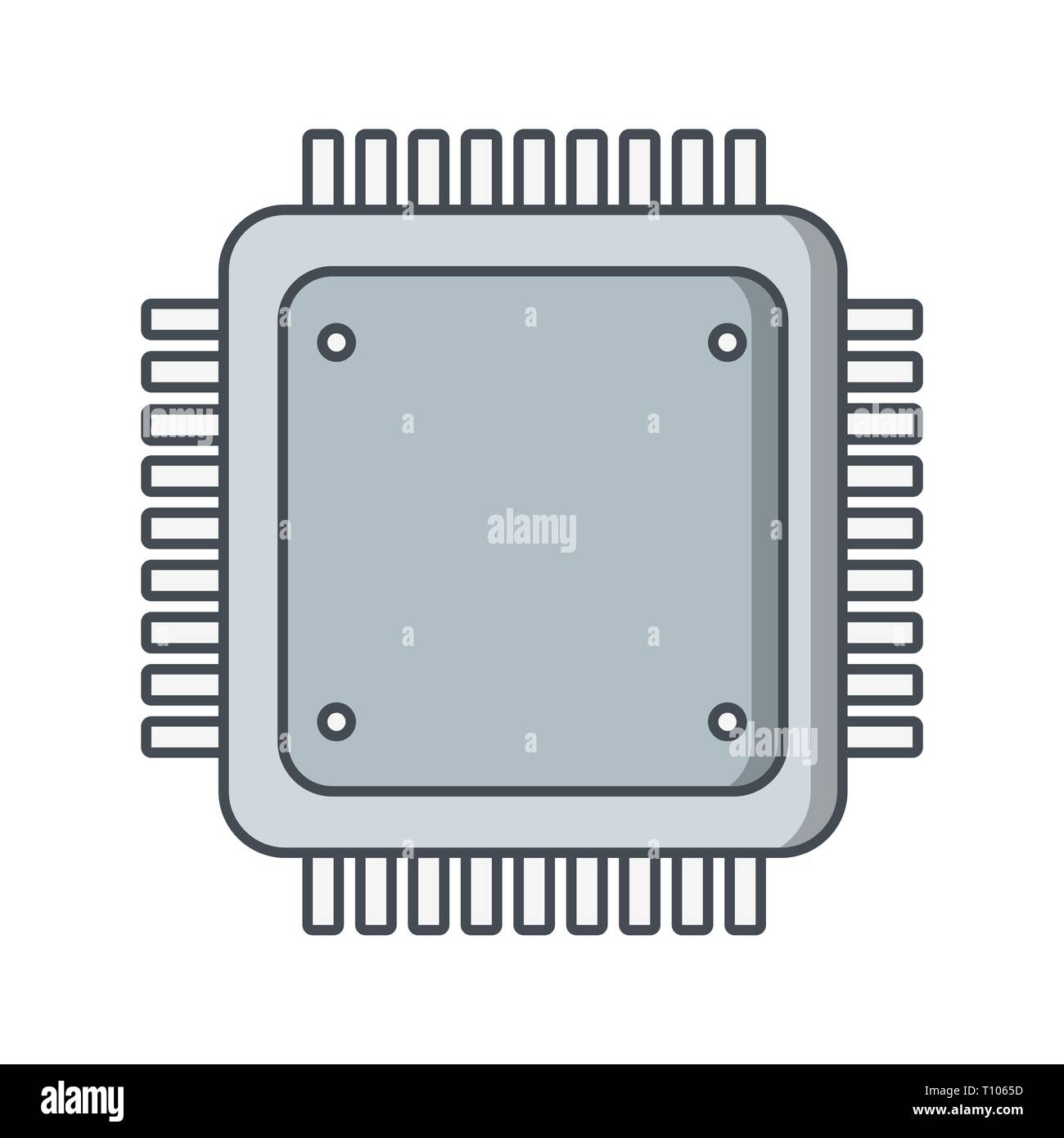 Illustration Processor Icon Stock Photo - Alamy