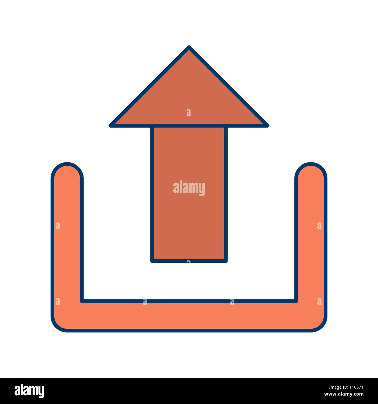 Illustration Upload Icon Stock Photo - Alamy