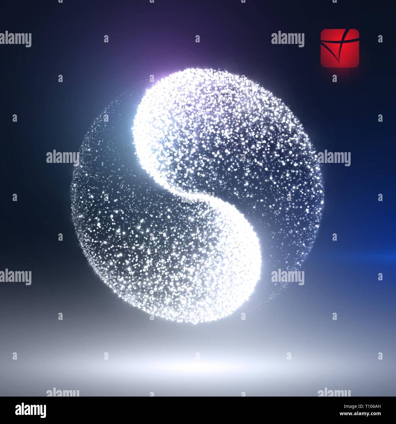 High-quality "ying yang" concept. Illustration is divided into layers ...