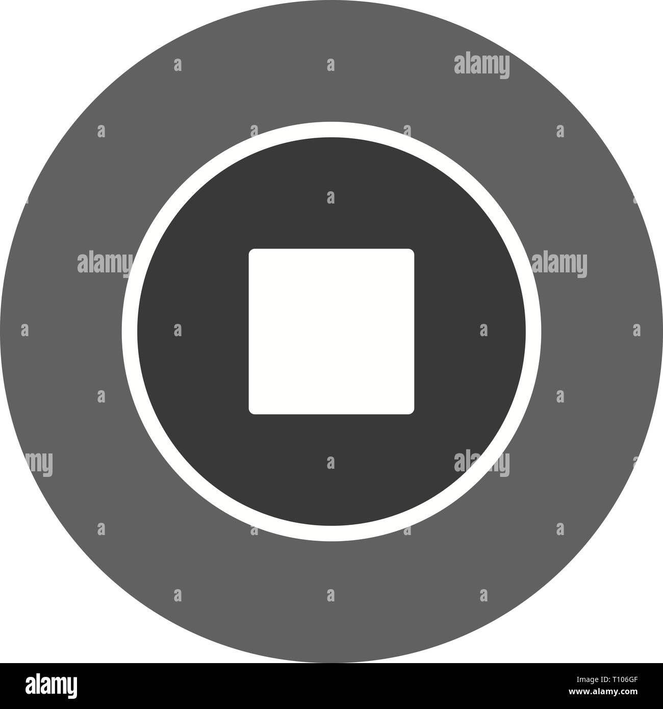 Illustration Stop Icon Stock Photo - Alamy