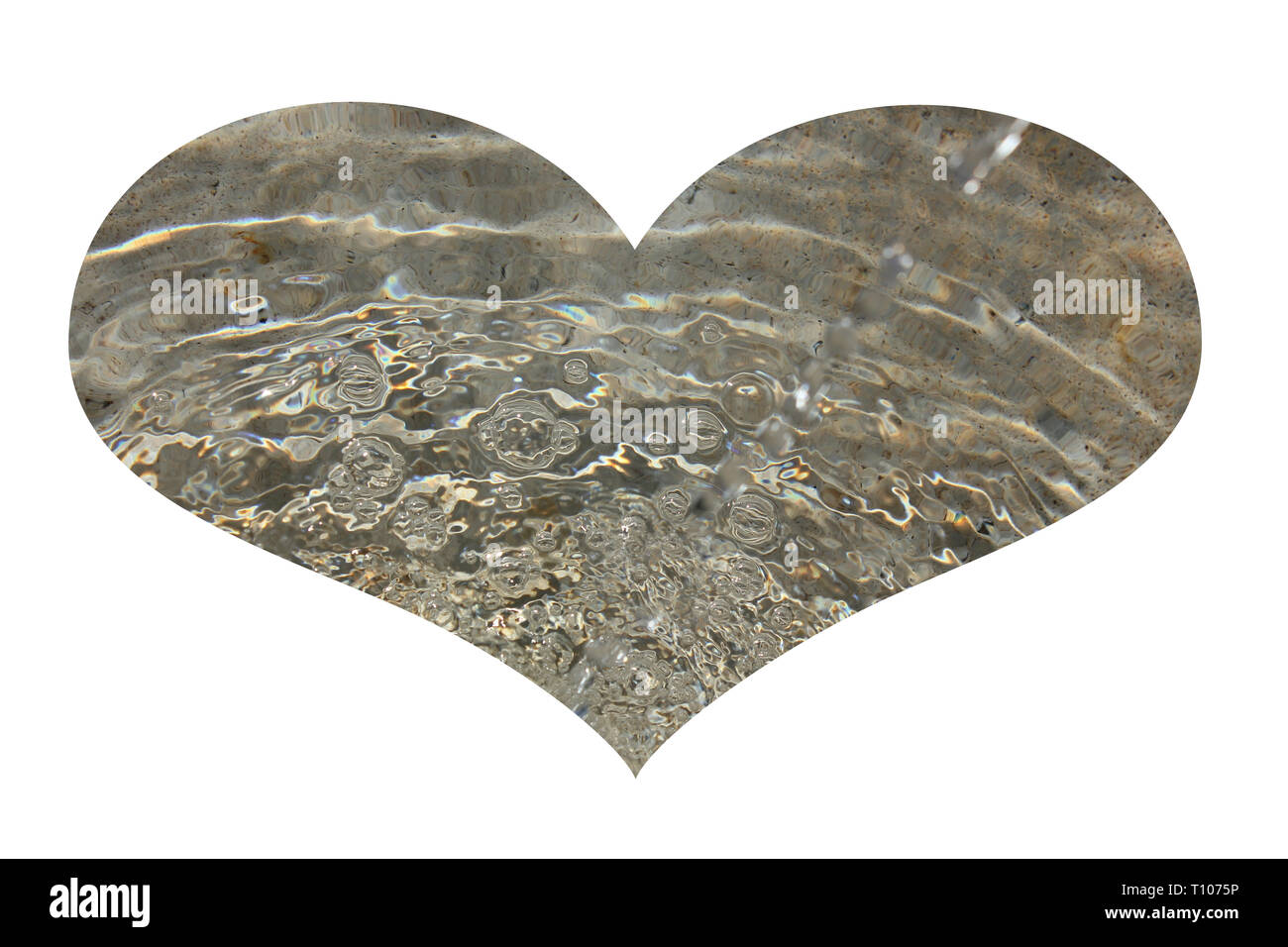 Heart of spring water. Illustration stands for the love and importance ...
