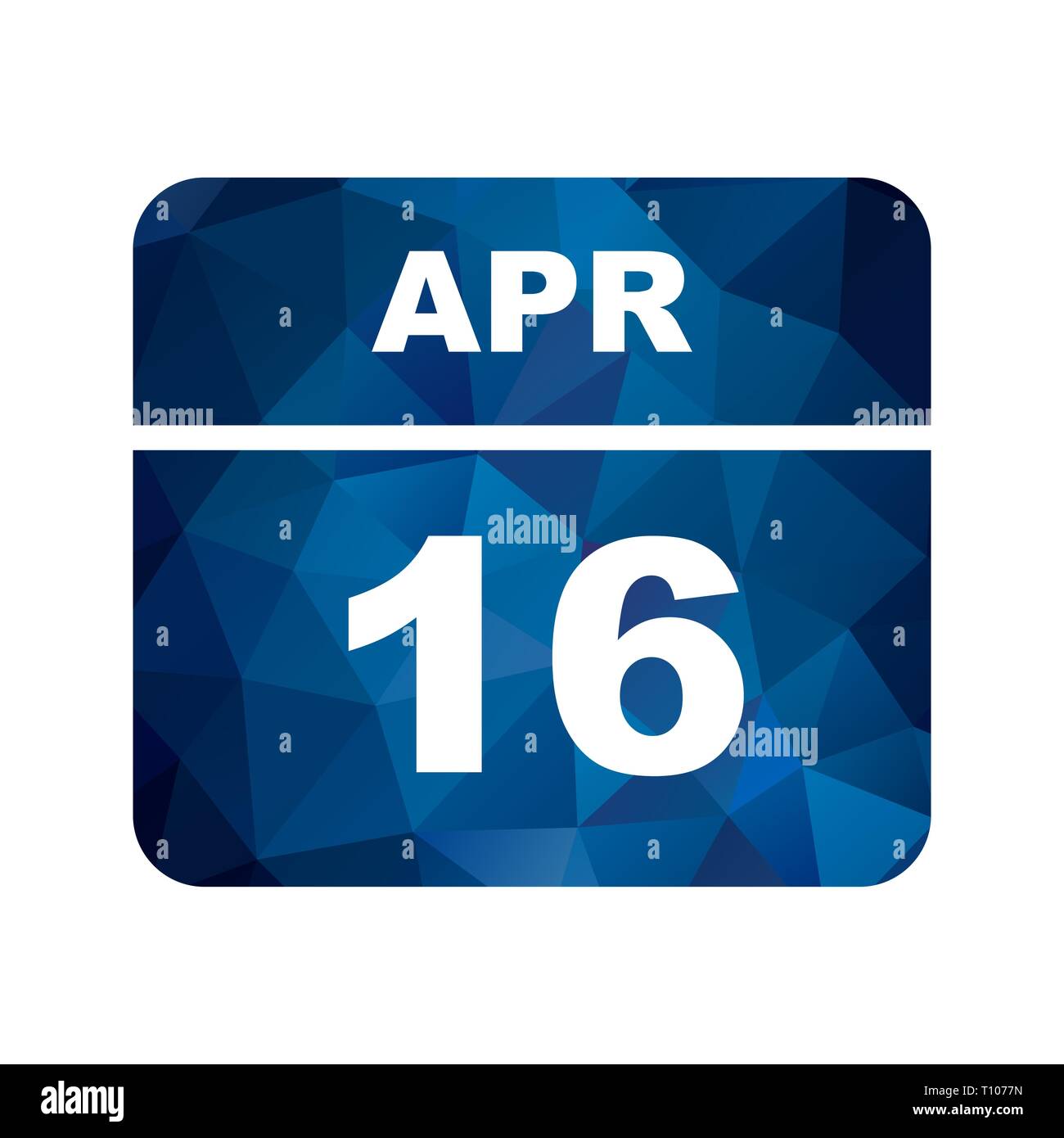 April 16th Date on a Single Day Calendar Stock Photo - Alamy