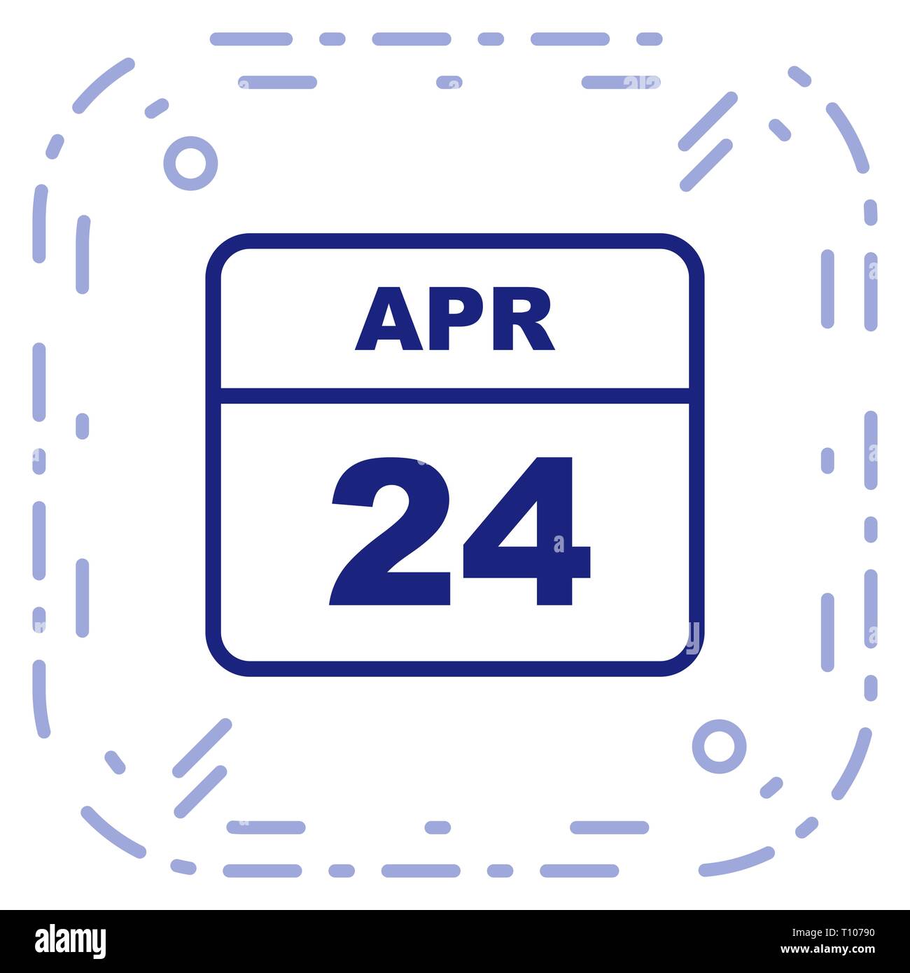 April 24 calendar icon hi-res stock photography and images - Alamy