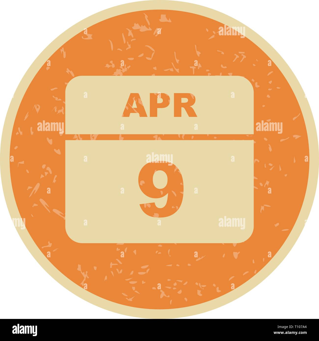 April 9th Date on a Single Day Calendar Stock Photo - Alamy