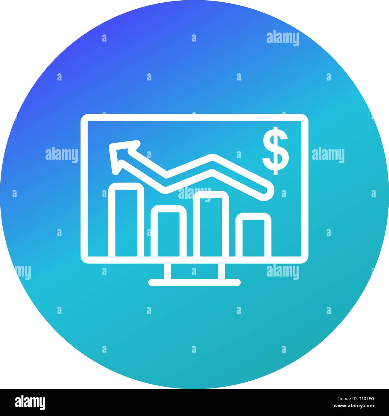 Illustration Business Chart Icon Stock Photo - Alamy