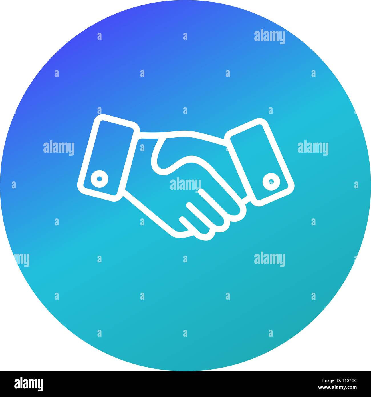 Illustration Handshake Icon Stock Photo - Alamy